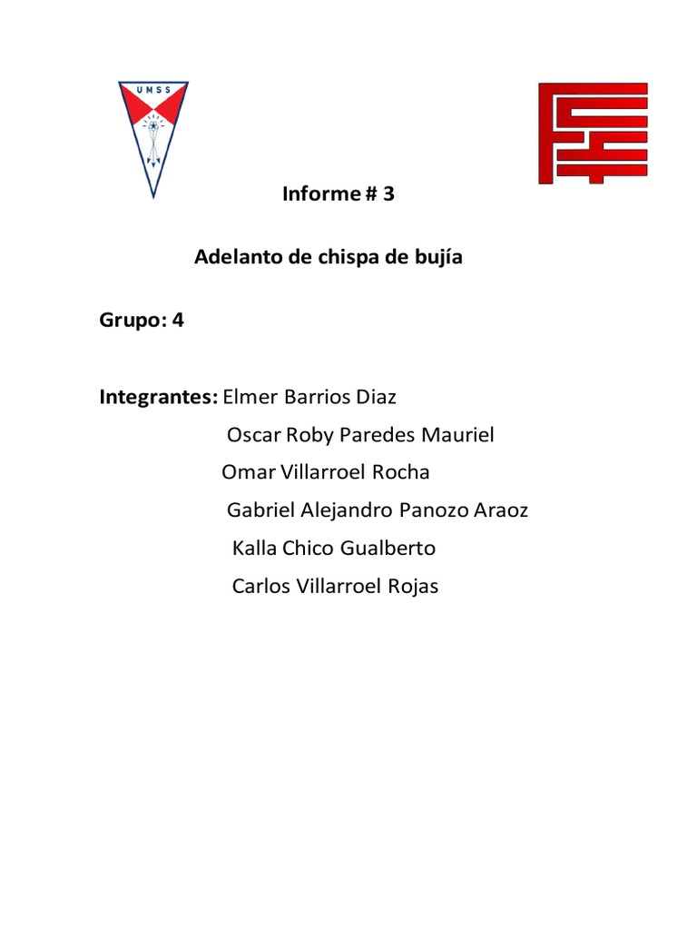 Ensayo de Chispa | PDF | Motor de combustión interna | Combustión