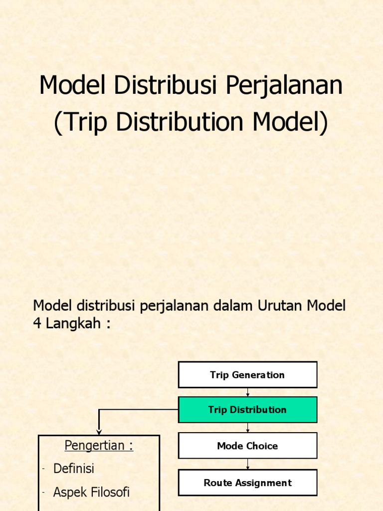 Kuliah 5 Trip Distribution-1 | PDF
