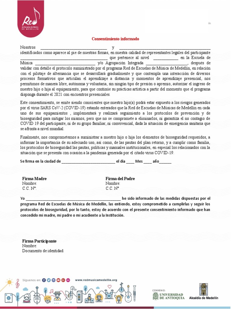 Consentimiento Informado 2022 | Descargar gratis PDF | Consentimiento informado