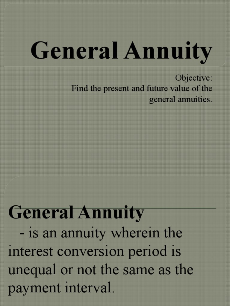 General Annuity Formulas and Examples (39 | PDF | Present Value ...