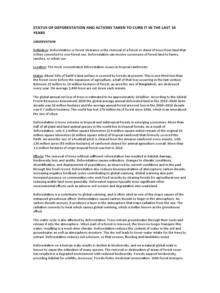 Assignment Part 1 - ANGKA GAS12-A | PDF | Deforestation | Habitat ...