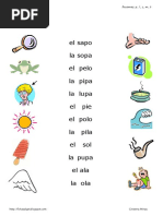 Cuadernillo Lectoescritura M, P, L, S | PDF | Comunicación humana ...