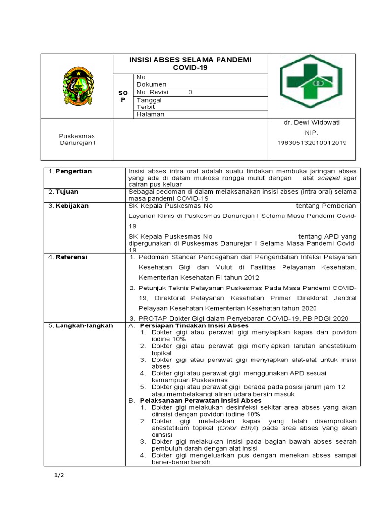 SOP Insisi Abses | PDF