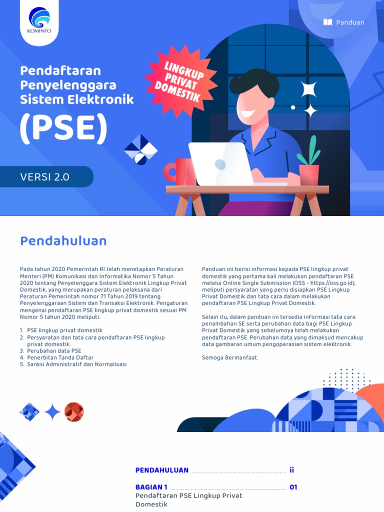 Panduan Pendaftaran PSE Privat Domestik Versi 2 | PDF