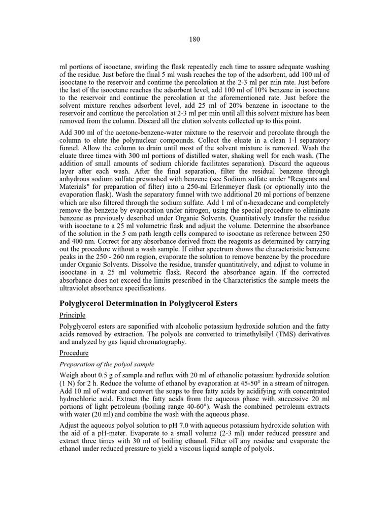 Polyglycerols, Hepta and Higher Polyglycerols - FAO JECFA Vol 4, p.180 ...