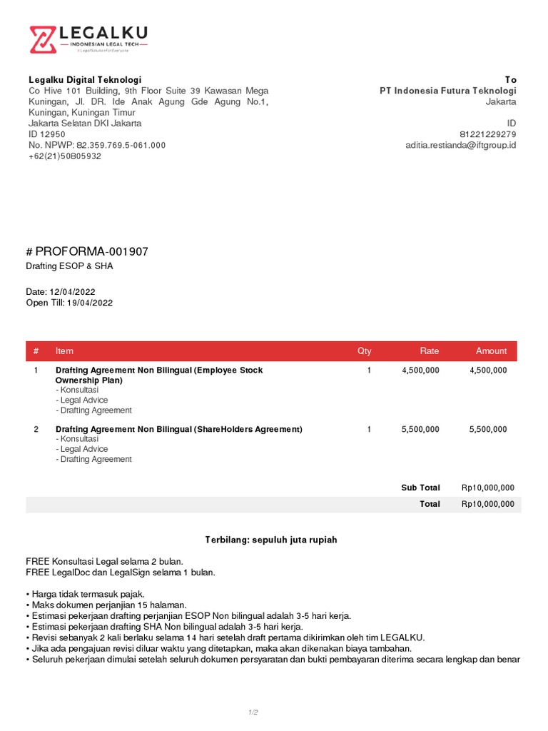 Drafting Esop Sha | PDF