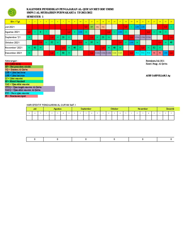 08.kalender Pendidikan 1 | PDF