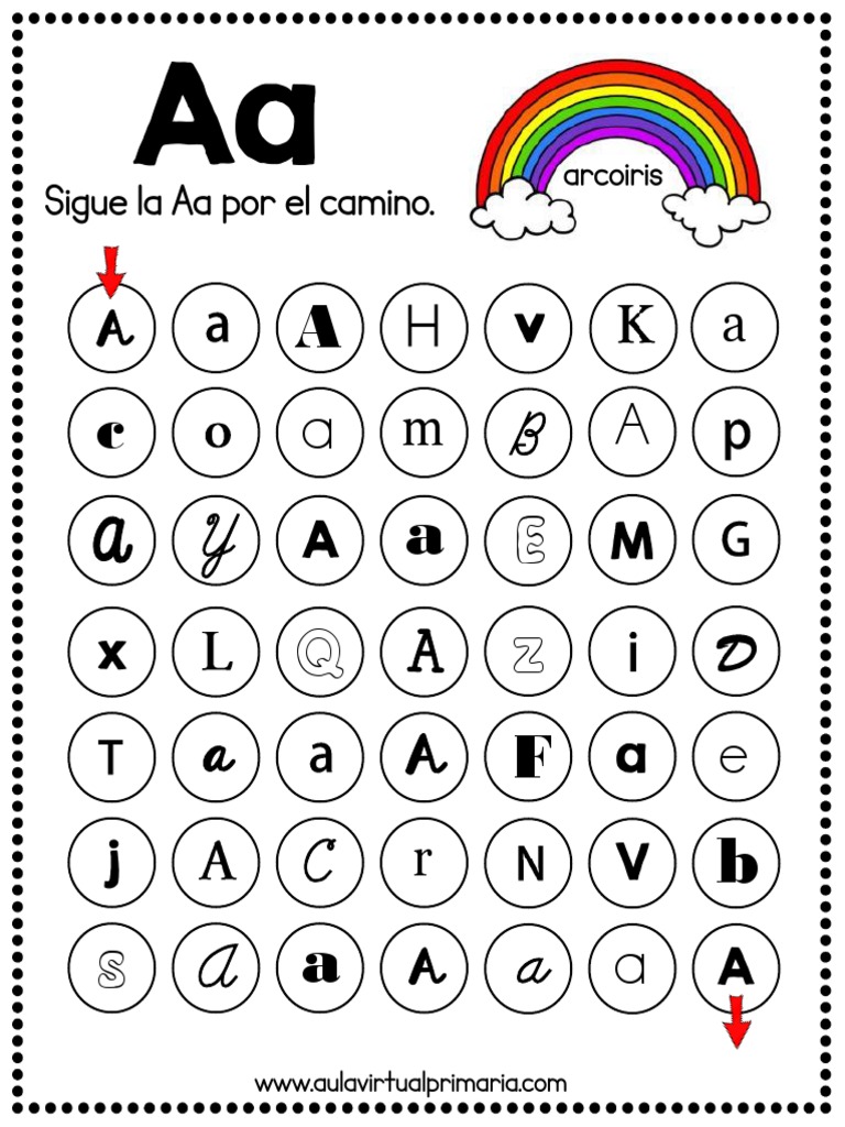 Laberintos Letras Del Alfabeto | PDF | Lingüística