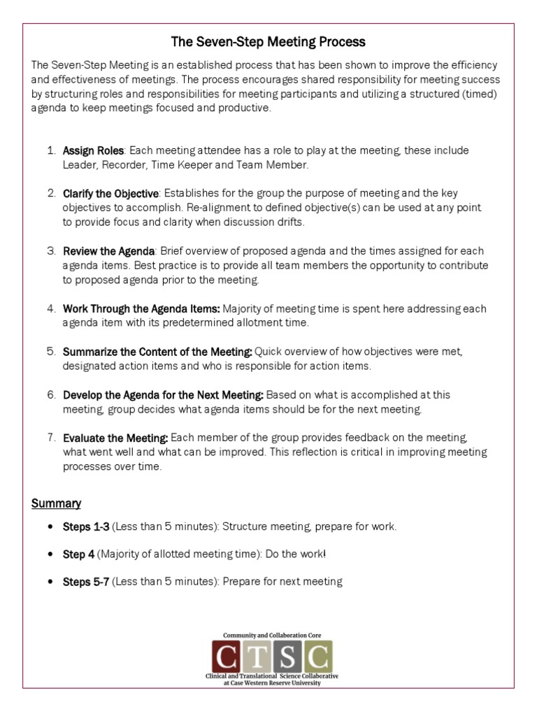 7 Step Meeting Process | PDF | Career & Growth | Self-Improvement