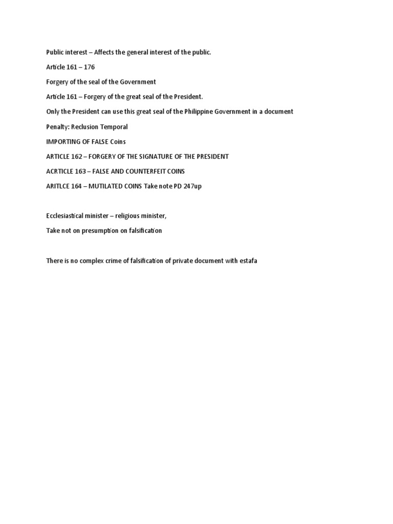 Notes Criminal Law 2 | PDF