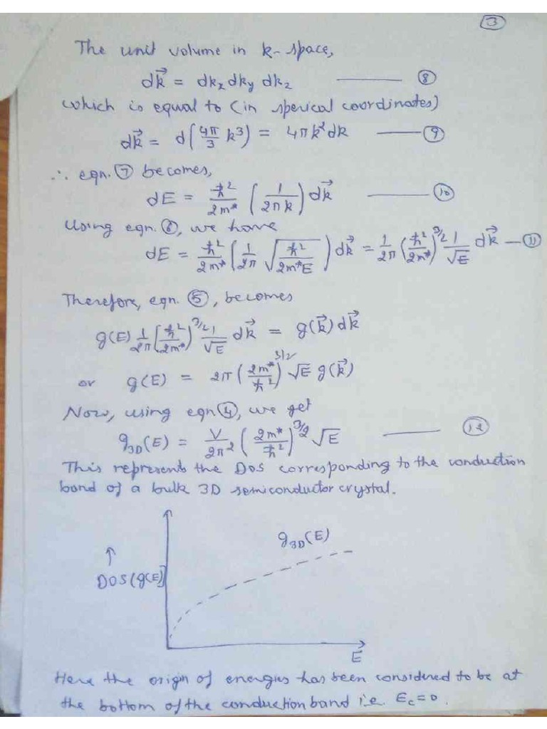 Density of States Notes | PDF