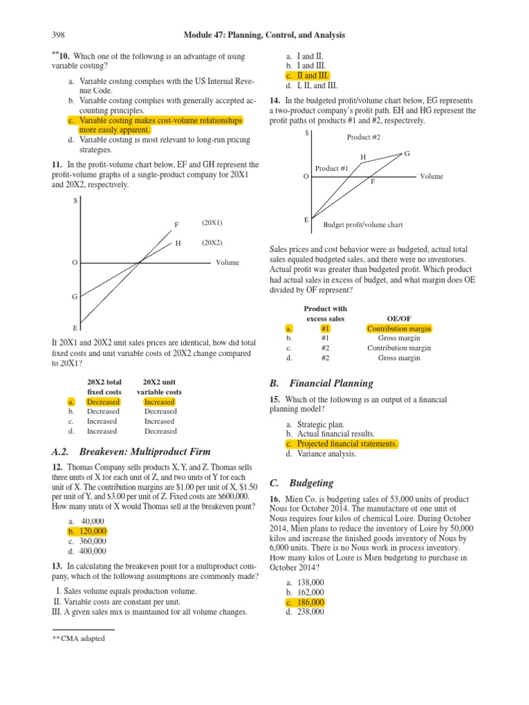 Wiley MAS Test Bank Overview | PDF | Regression Analysis | Linear ...