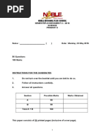 Grade 7 NS Exam November 2021 | PDF | Earth | Tide