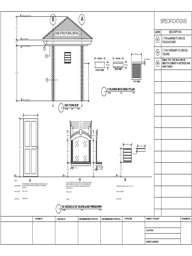 Specifications and Details for the Apex Line of a Roof | PDF | Door ...