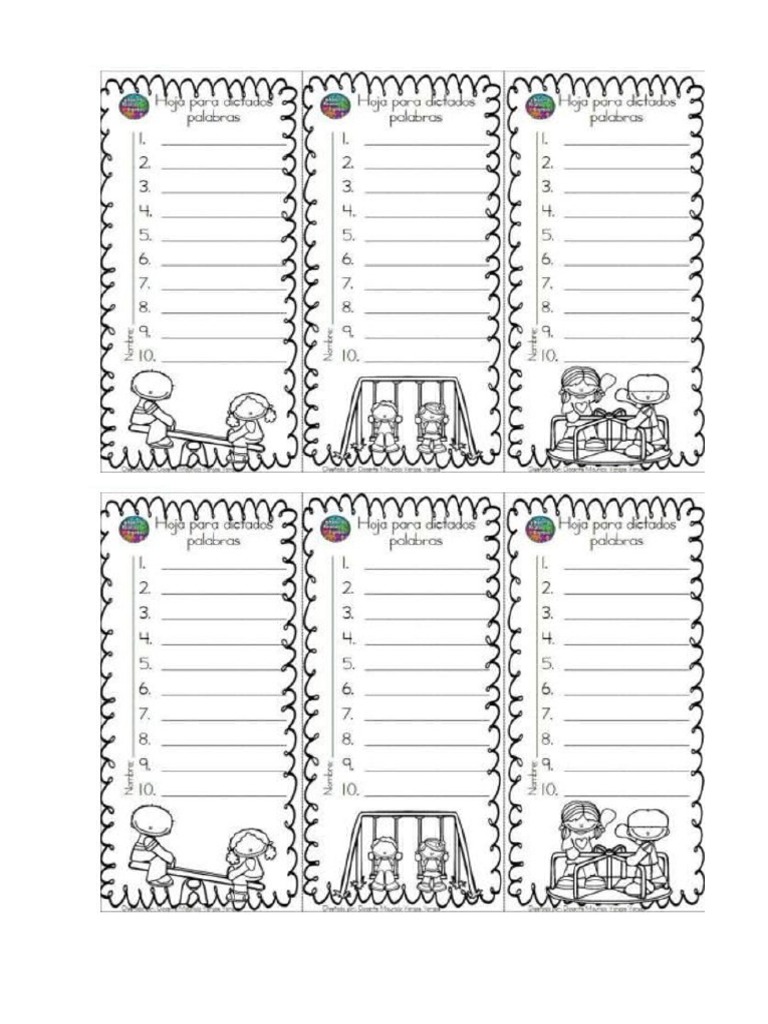 Dictado 10 Palabras | PDF