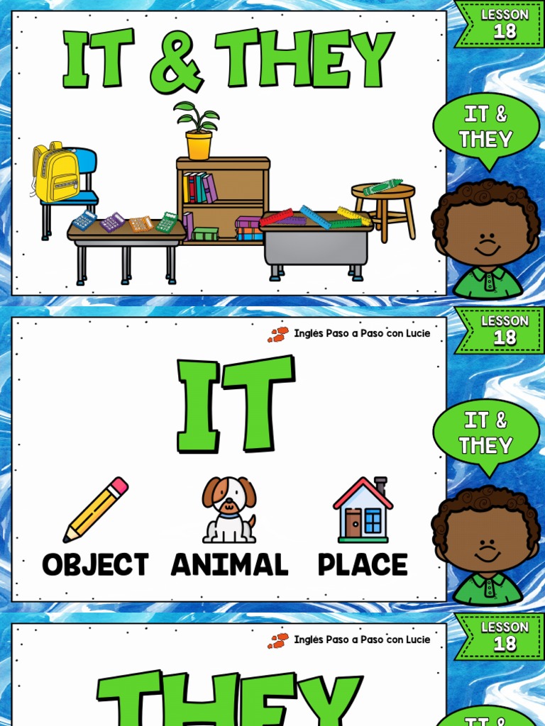 Como Usar It y They en Ingles | PDF