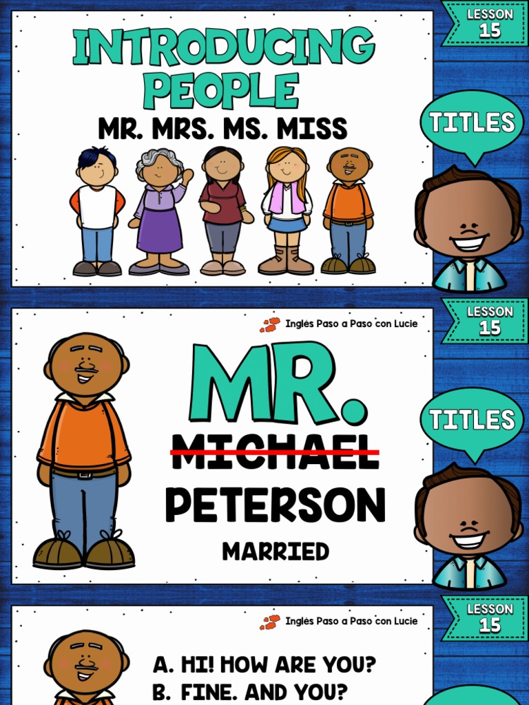 Como Usar MR MRS MS Miss | PDF