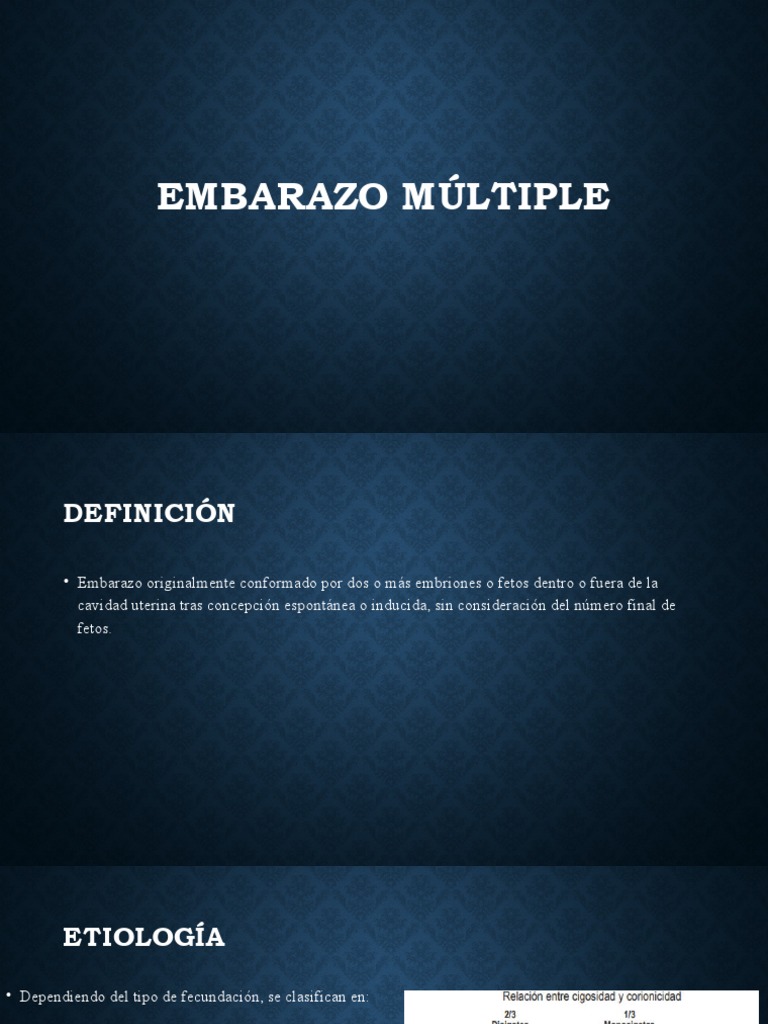 Embarazo Múltiple: Definición y Diagnóstico | PDF | El embarazo | Medicina