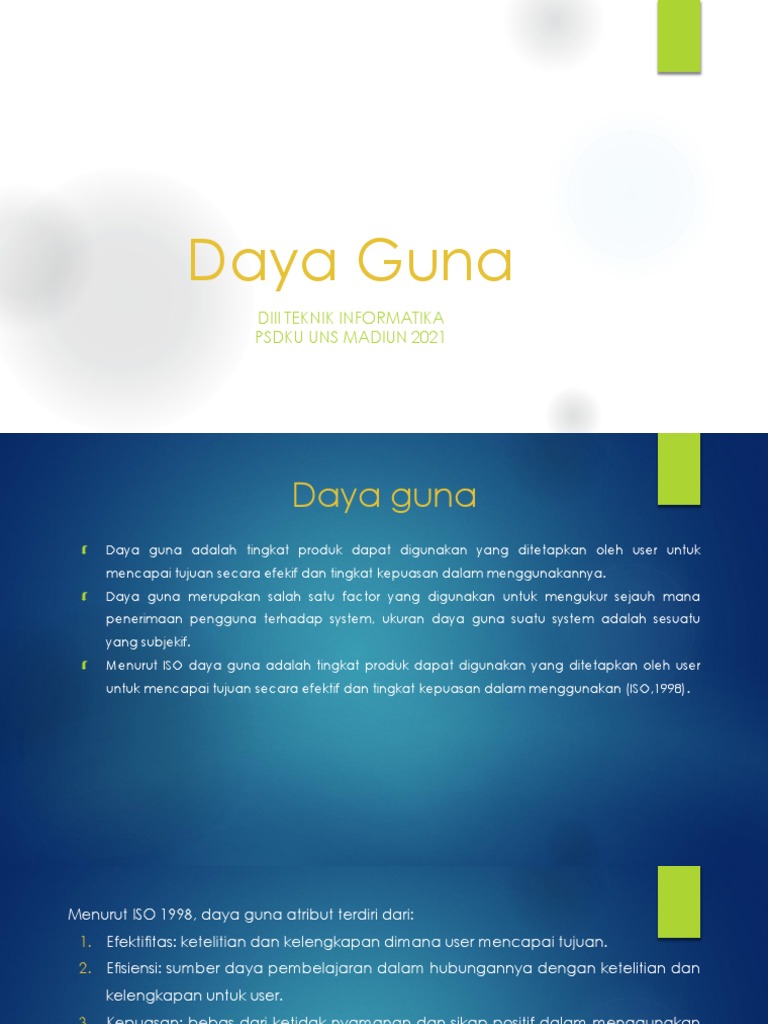 Daya Guna | PDF