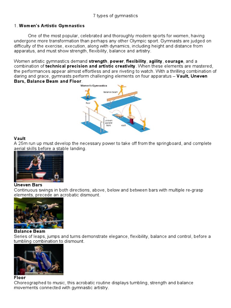 7 Types of Gymnastics MPEDU110D | PDF