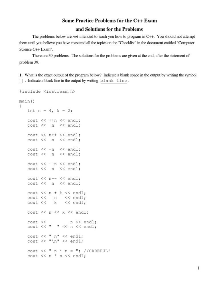 c101 Practice Exam | PDF | Parameter (Computer Programming) | Function (Mathematics)