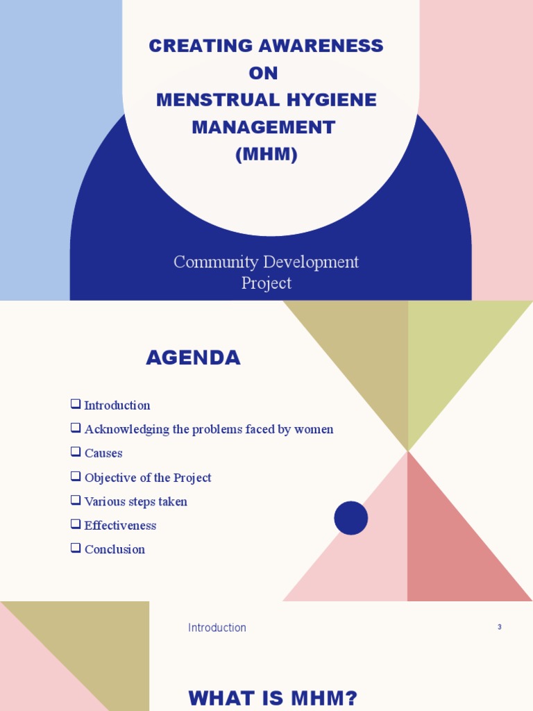 Creating Awareness ON Menstrual Hygiene Management (MHM) : Community ...