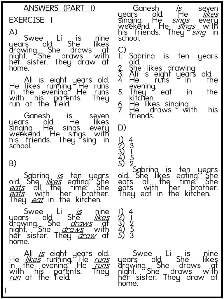Year 2 Step by Step Writing Module Part 2 Answer Scheme | PDF