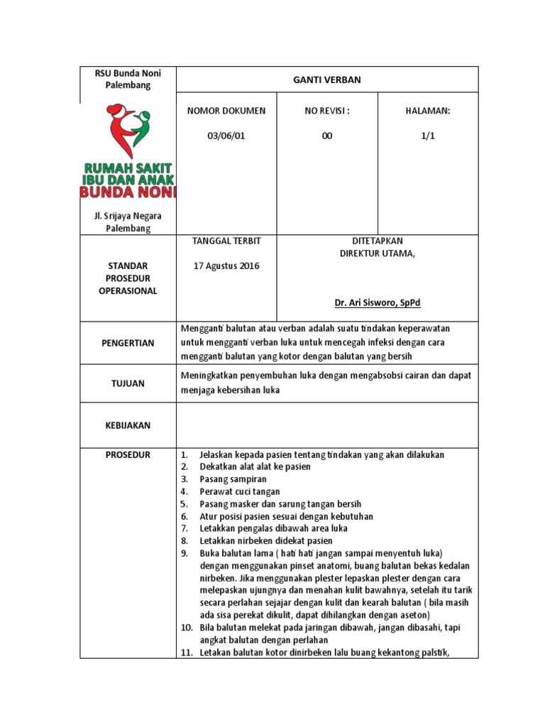 Sop Ganti Verban | PDF