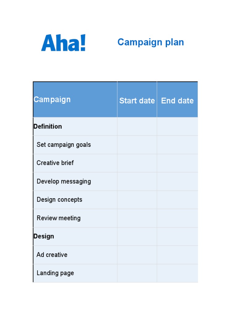 Campaign-Plan March2021 1 | PDF | Career & Growth | Business