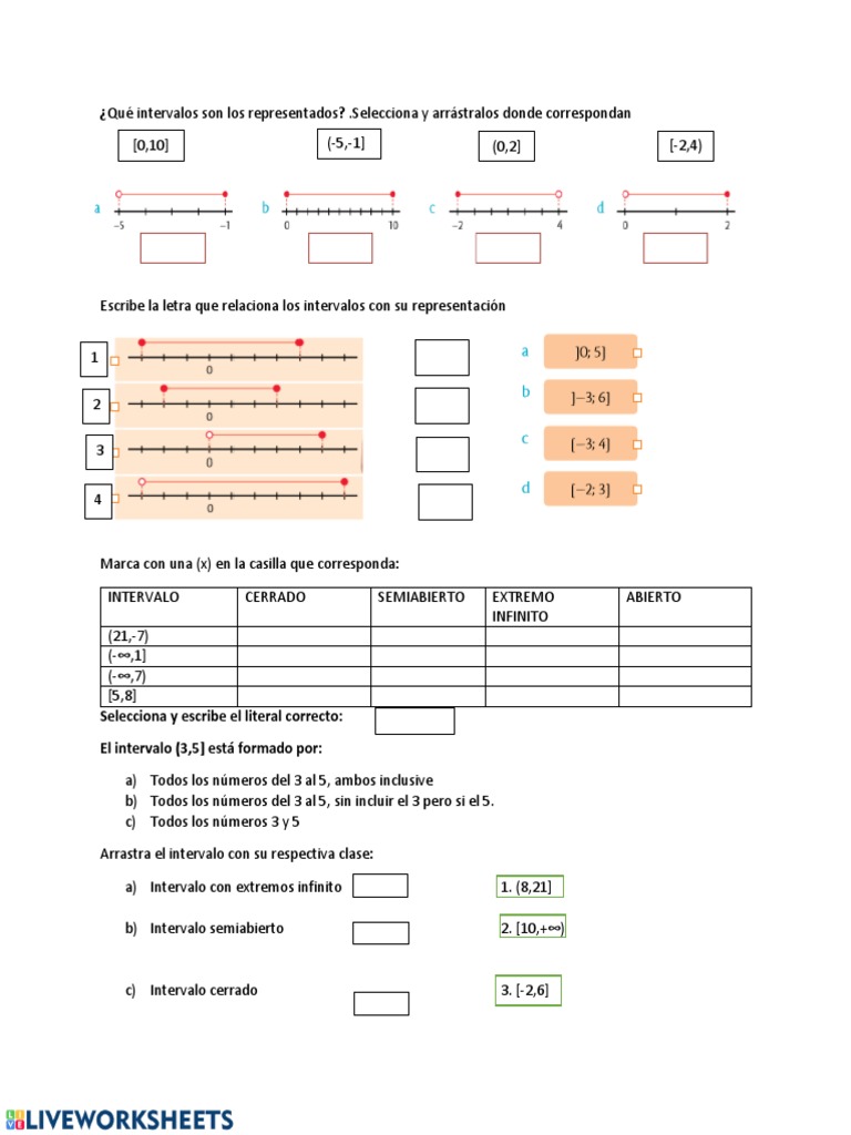 Clasificación de Intervalos Matemáticos | PDF