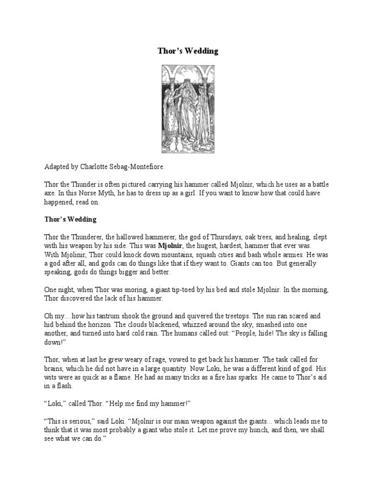 Thor's Wedding, Reading | PDF | Norse Mythology | Norse Deities