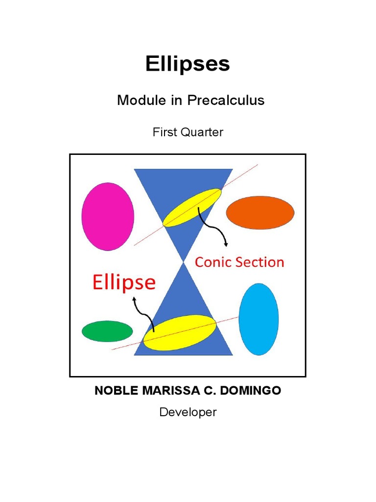 Precalculus11 q1 Mod3 Ellipses v1 | PDF | Ellipse | Mathematical Objects