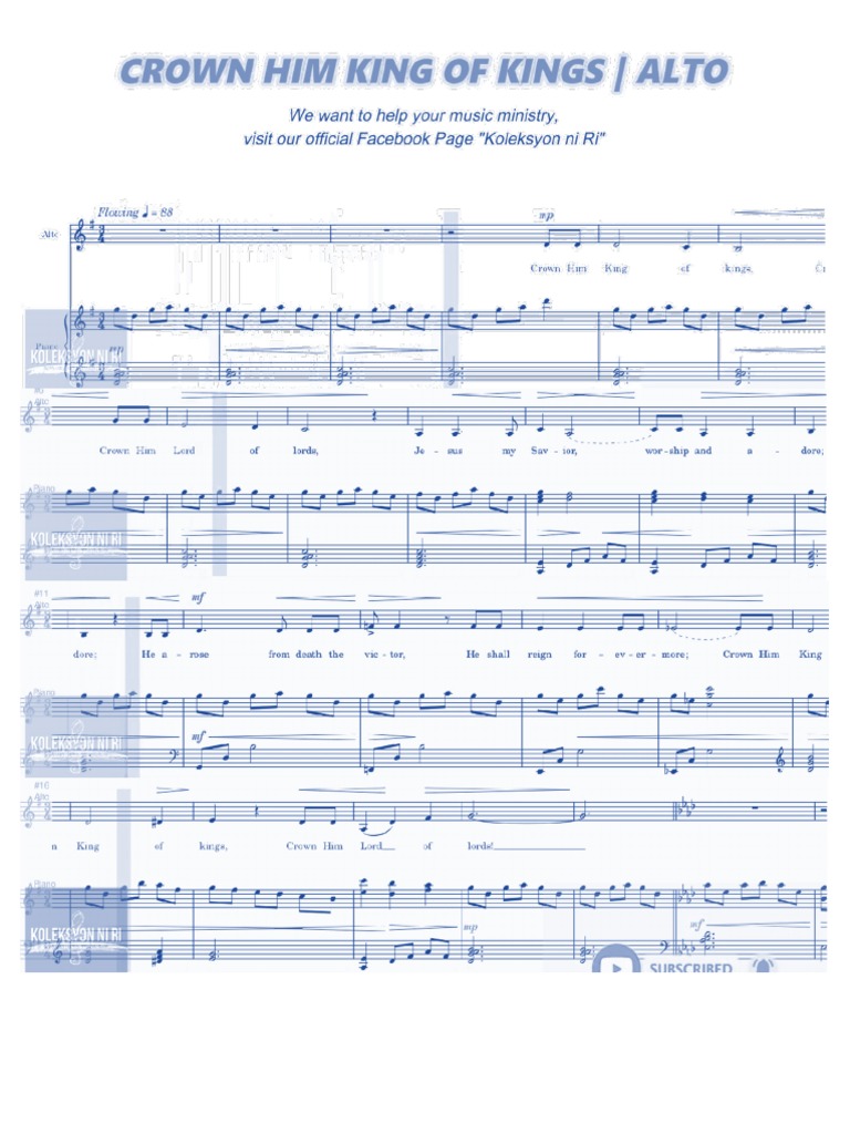 Crown Him King of Kings Alto Only | PDF