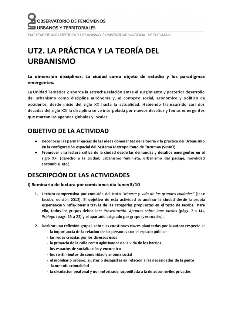 Trabajos Practico URB I 2022. Parte 1 | PDF