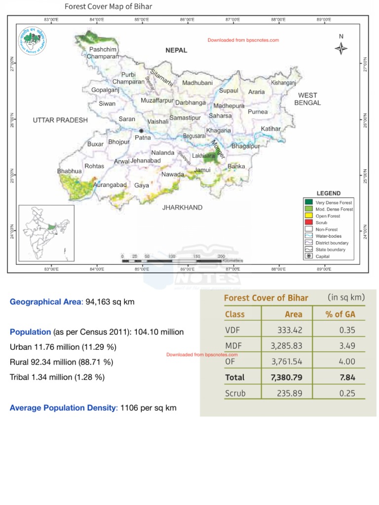India State of Forest Report 2021 Bihar | PDF