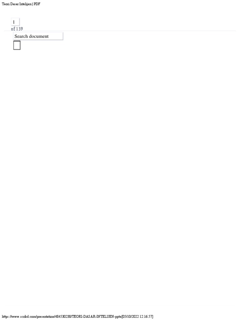 Teori Dasar Intelijen PDF | PDF