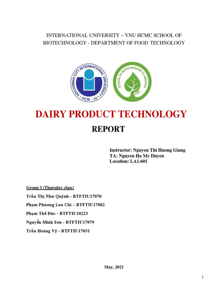 All Lab Report - Dairy Product | PDF | Analysis Of Variance | Milk