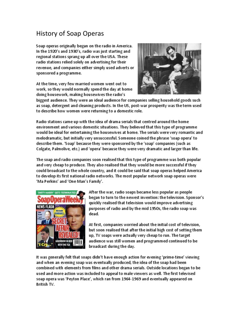 Evolution of Soap Operas | PDF