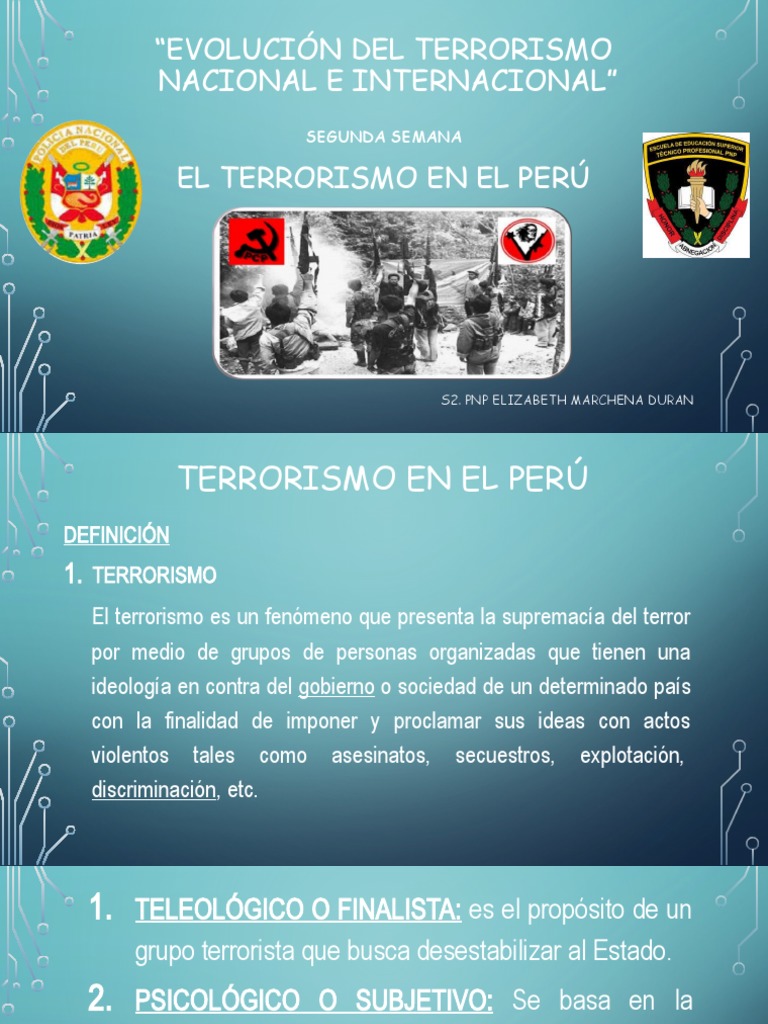 2da Sem. 1ra Sesión Terrorismo en El Perú | PDF | Perú 2da Sem. 1ra Sesión Terrorismo en El Perú | PDF | Perú