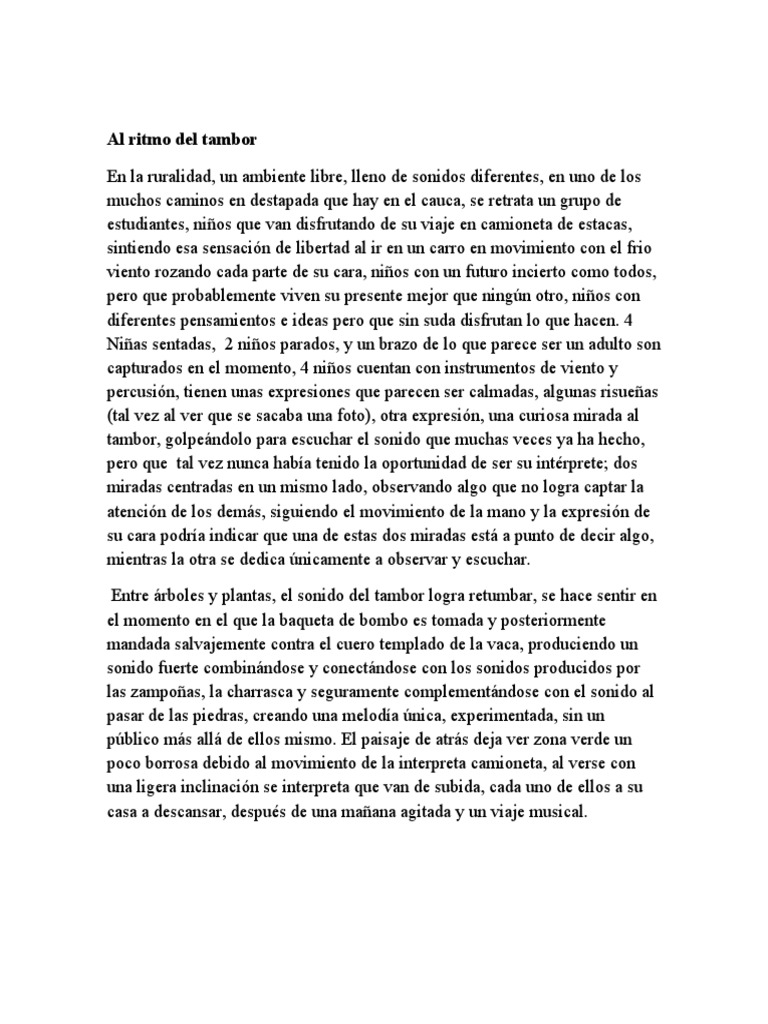 Al Ritmo Del Tambor | PDF