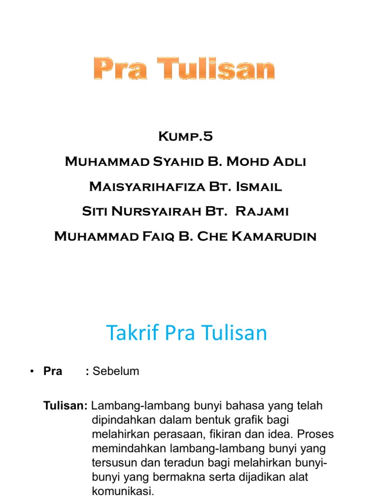 Pra Tulisan | PDF