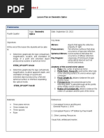 Lesson Plan - LIGHT G10 | PDF | Mirror | Light