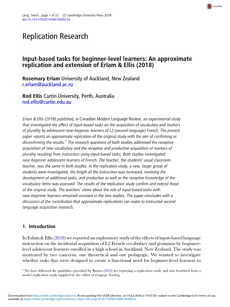 Input Based Task Pdf Grammatical Number Second Language