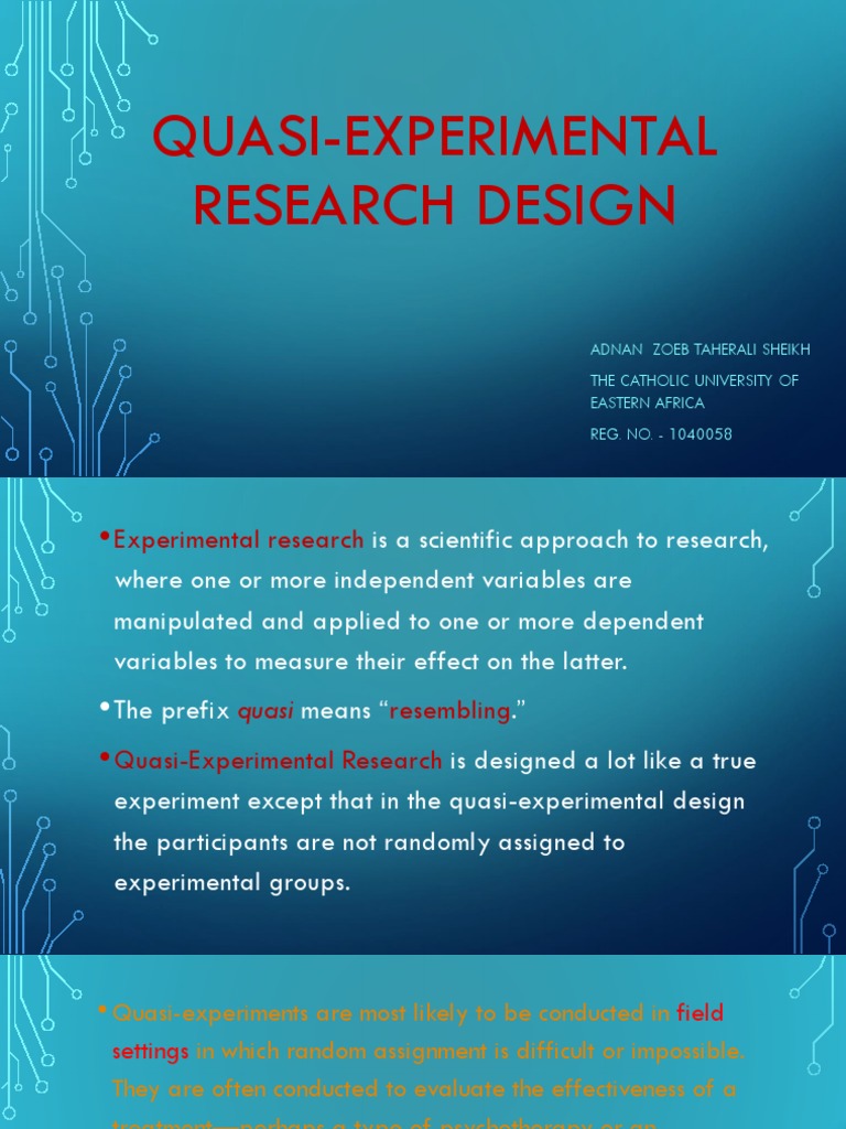 Quasai Experimental Design | PDF | Experiment | Research Methods