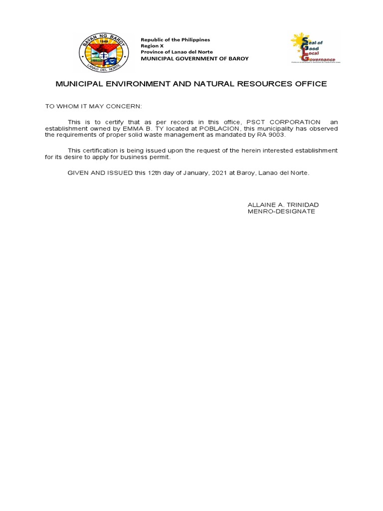 CERTIFICATE For One Stop Shop | PDF