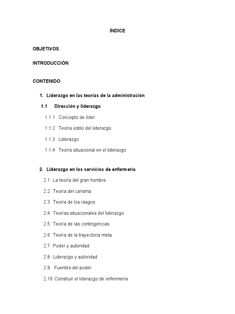 Liderazgo en Enfermeria | PDF | Liderazgo | Poder (social y político)