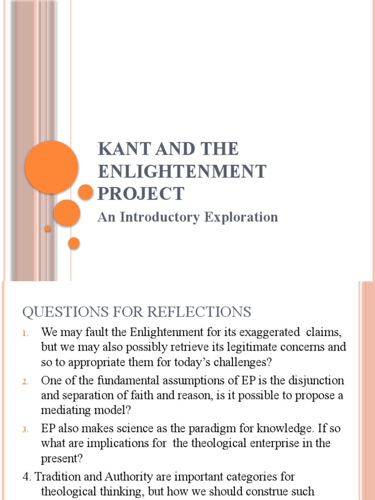 KANT AND THE ENLIGHTENMENT-powerpoint | PDF | Reason | Immanuel Kant