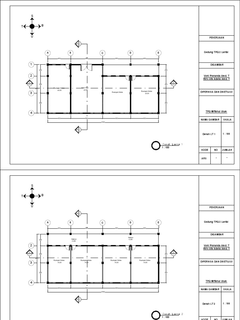 Denah LT.1 & 2 | PDF