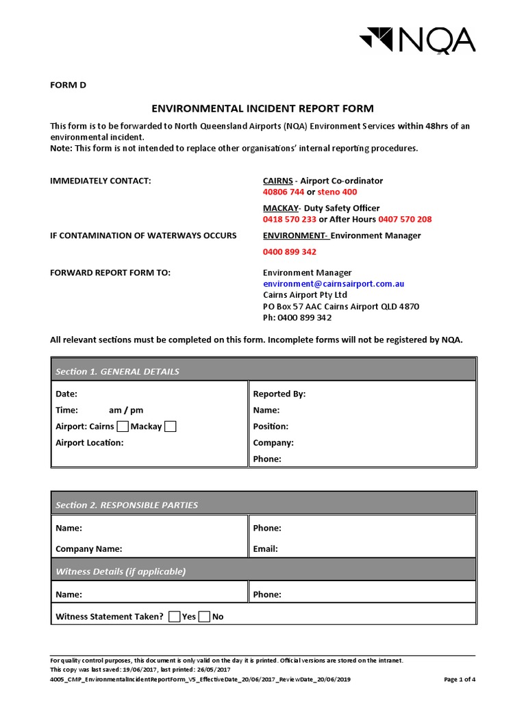 Environmental Impact Form | PDF