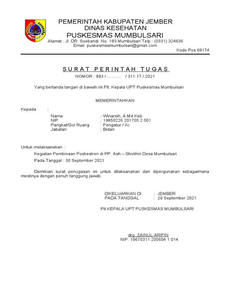 Contoh SPJ 2021 | PDF